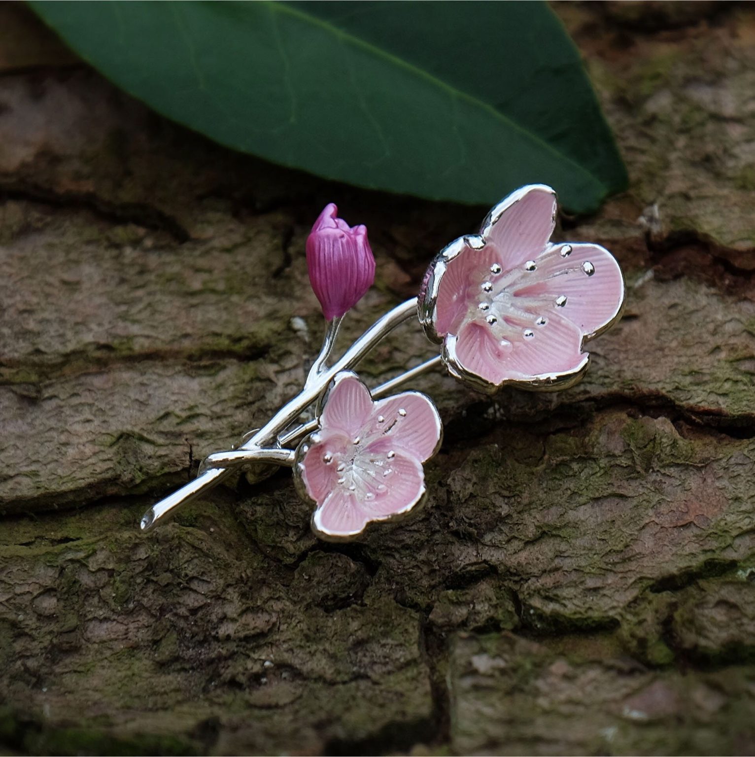 Cherry Blossom Pink Flower Brooch – Alexander Thurlow