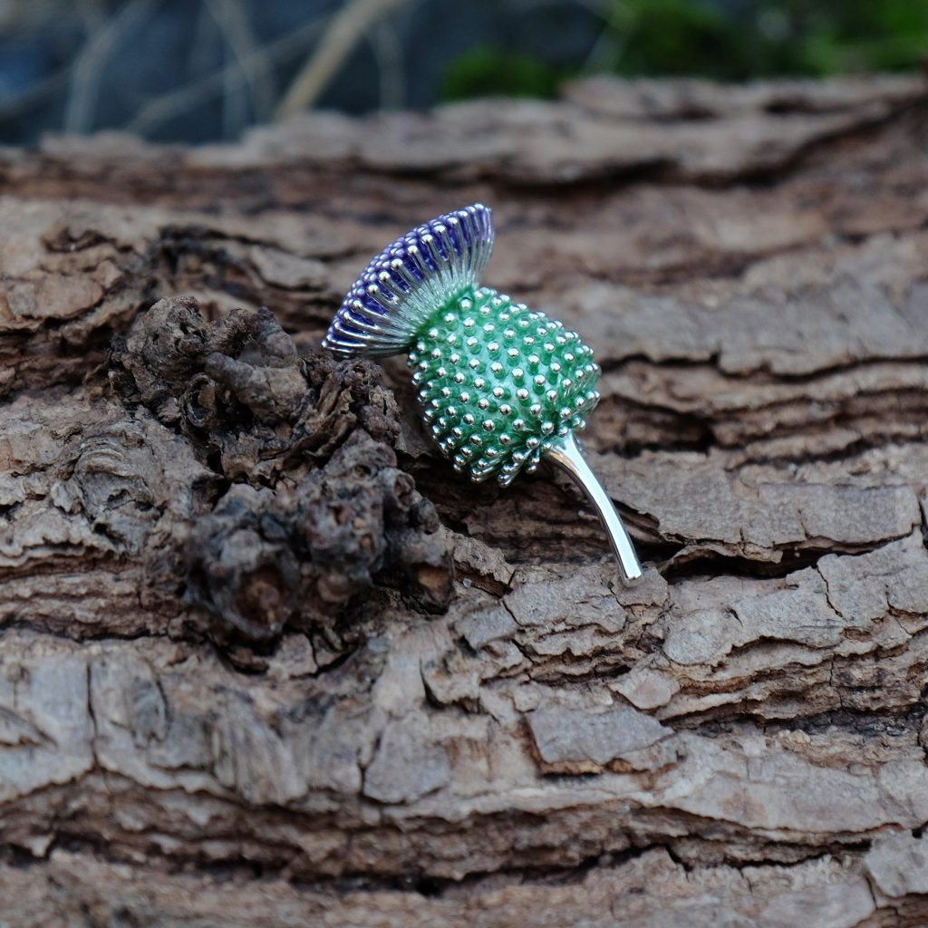 Thistle Purple Flower Brooch – Alexander Thurlow
