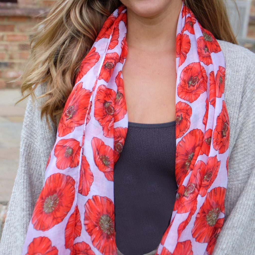 Red Poppy Flower Summer Scarf – Alexander Thurlow